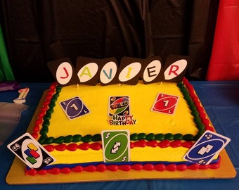 Uno Cake Topper - Etsy