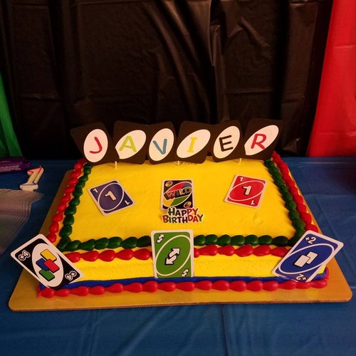 Cake Topper Uno Cake Topper Uno Party Uno Boy Birthday - Etsy