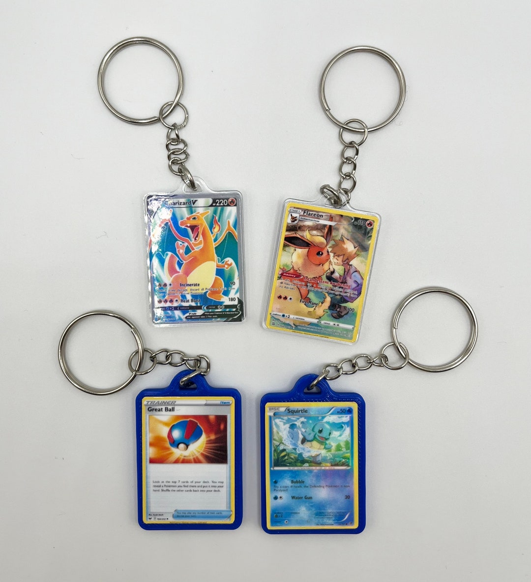 Pokemon Card Keychain Any Card You Want - Etsy Australia
