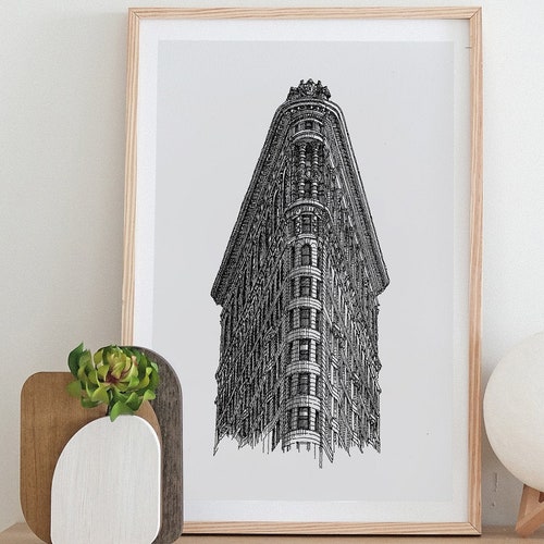 Flatiron Building Art Unique Architecture Print New York - Etsy