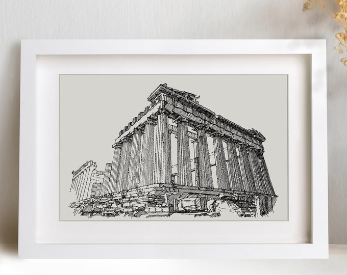 Athens Parthenon Art Print, Architecture Print, Greece Wall Art ...