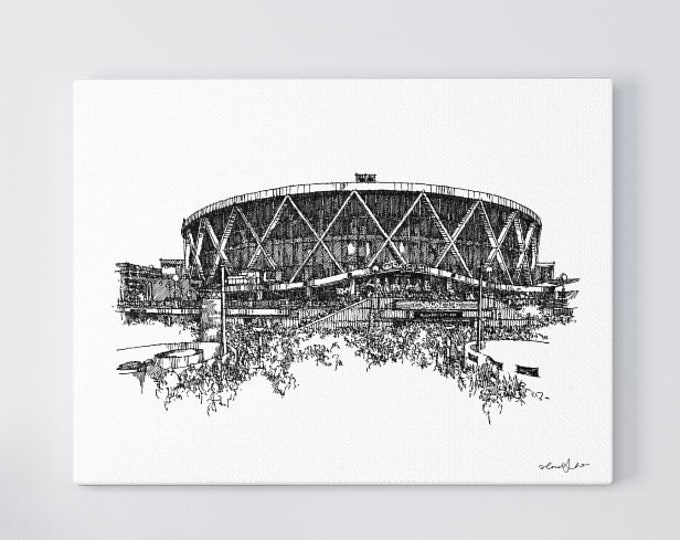 Golden State Warriors Art Oracle Arena Print Gold State - Etsy