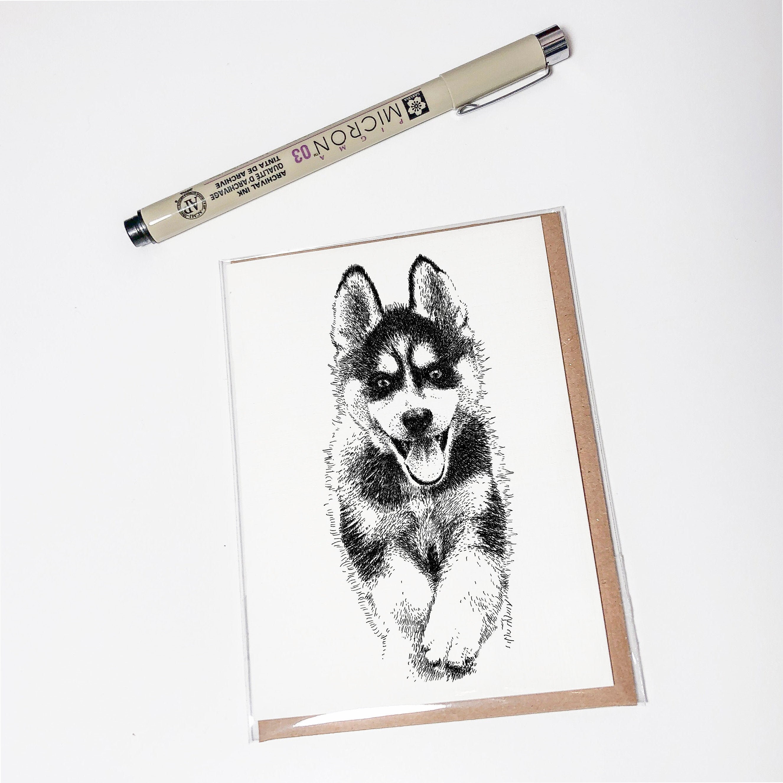 Running Husky Drawings