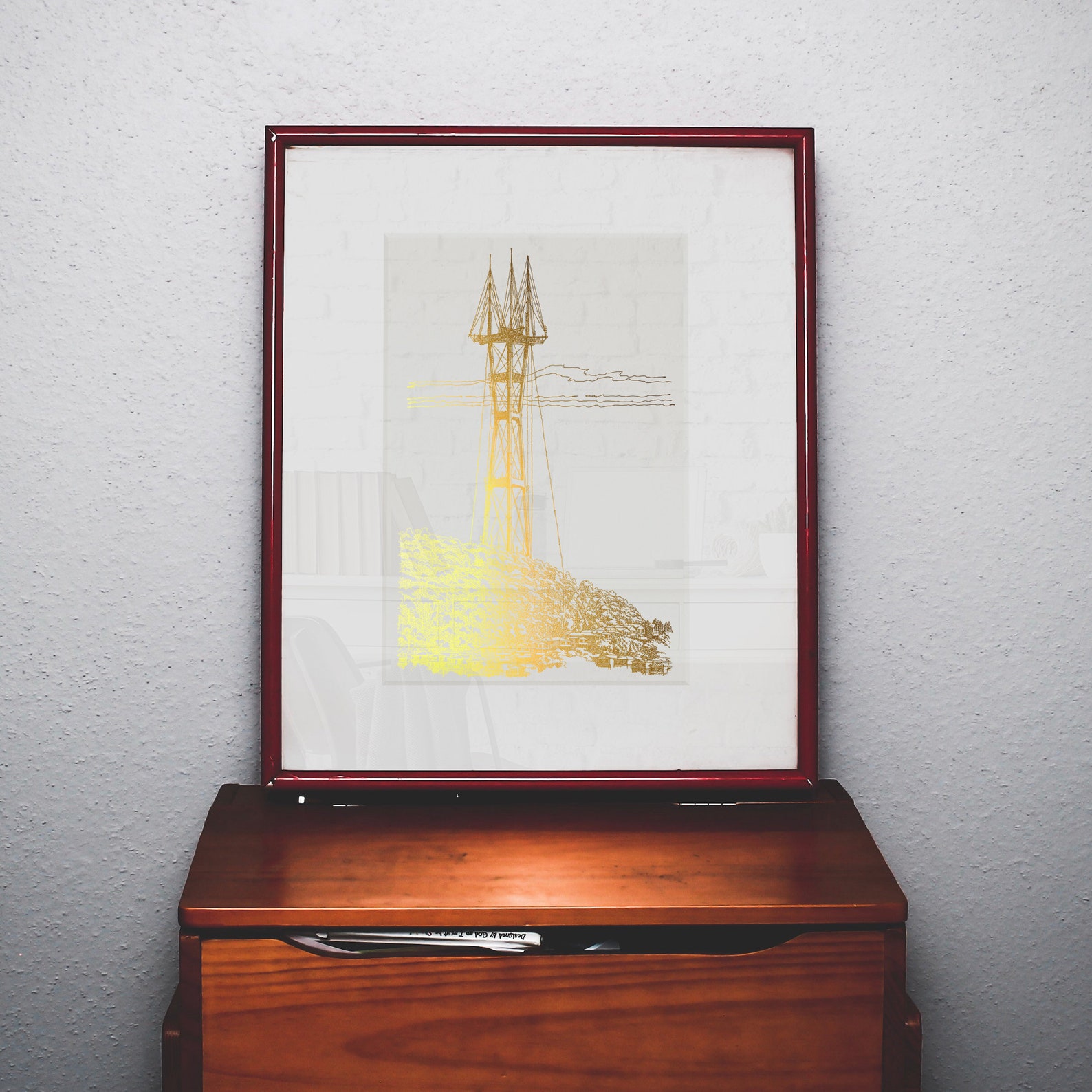 Sutro Tower San Francisco Poster, Original Line Art San Francisco Print ...