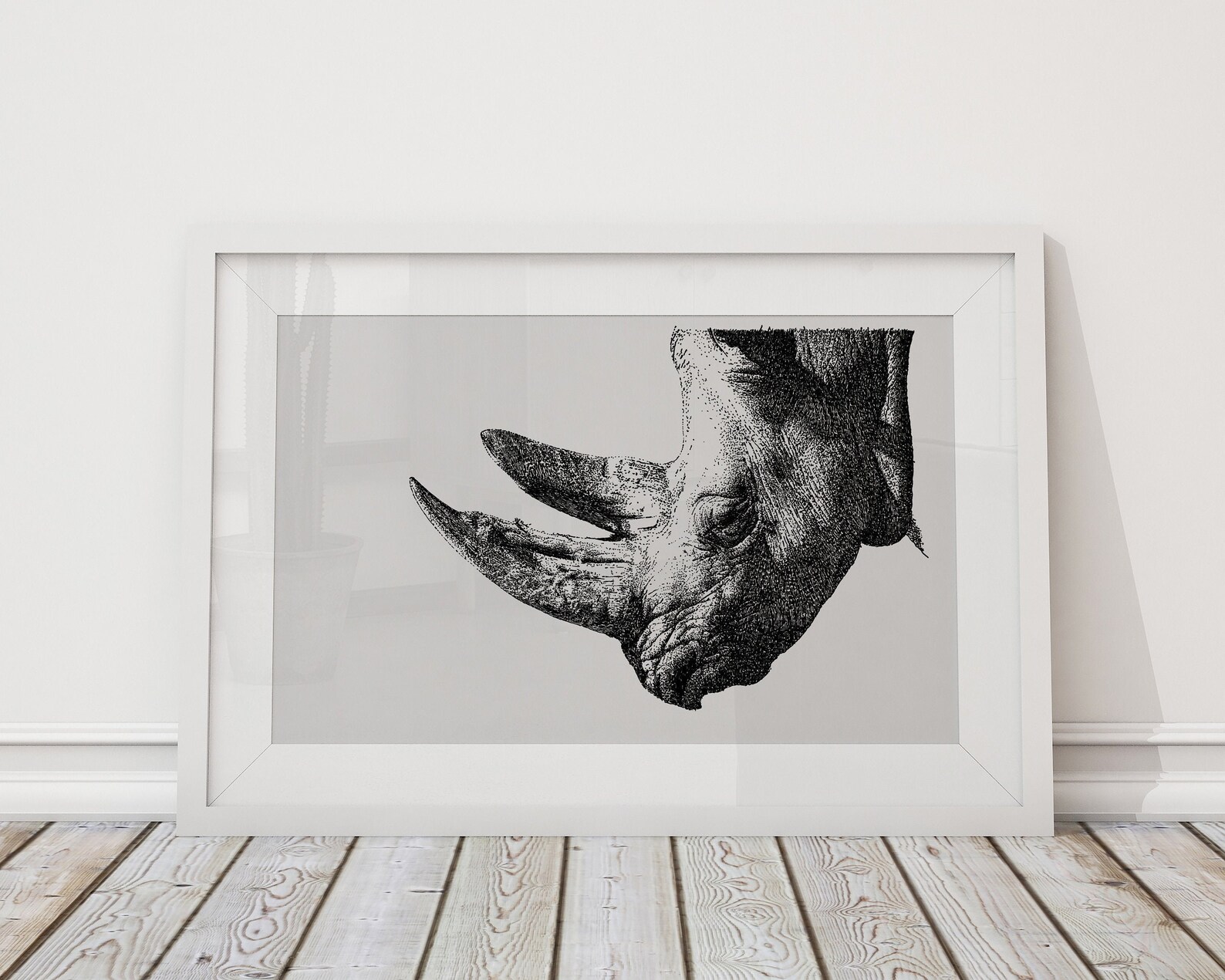Rhino Head Art Rhino Print Animal Wall Head Rhino Head Wall - Etsy
