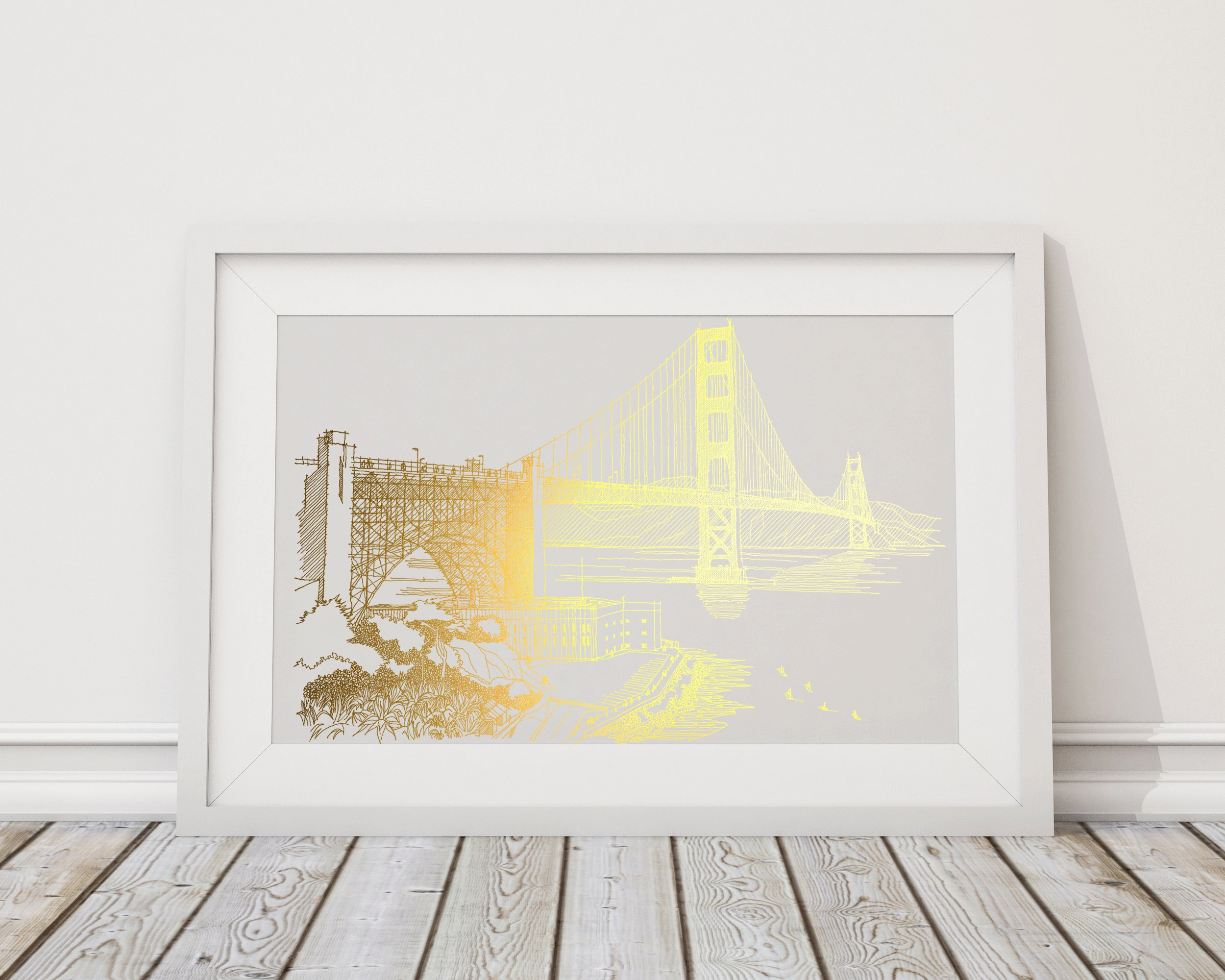 Golden Gate Bridge Art, San Francisco Art Travel Poster, San Francisco ...