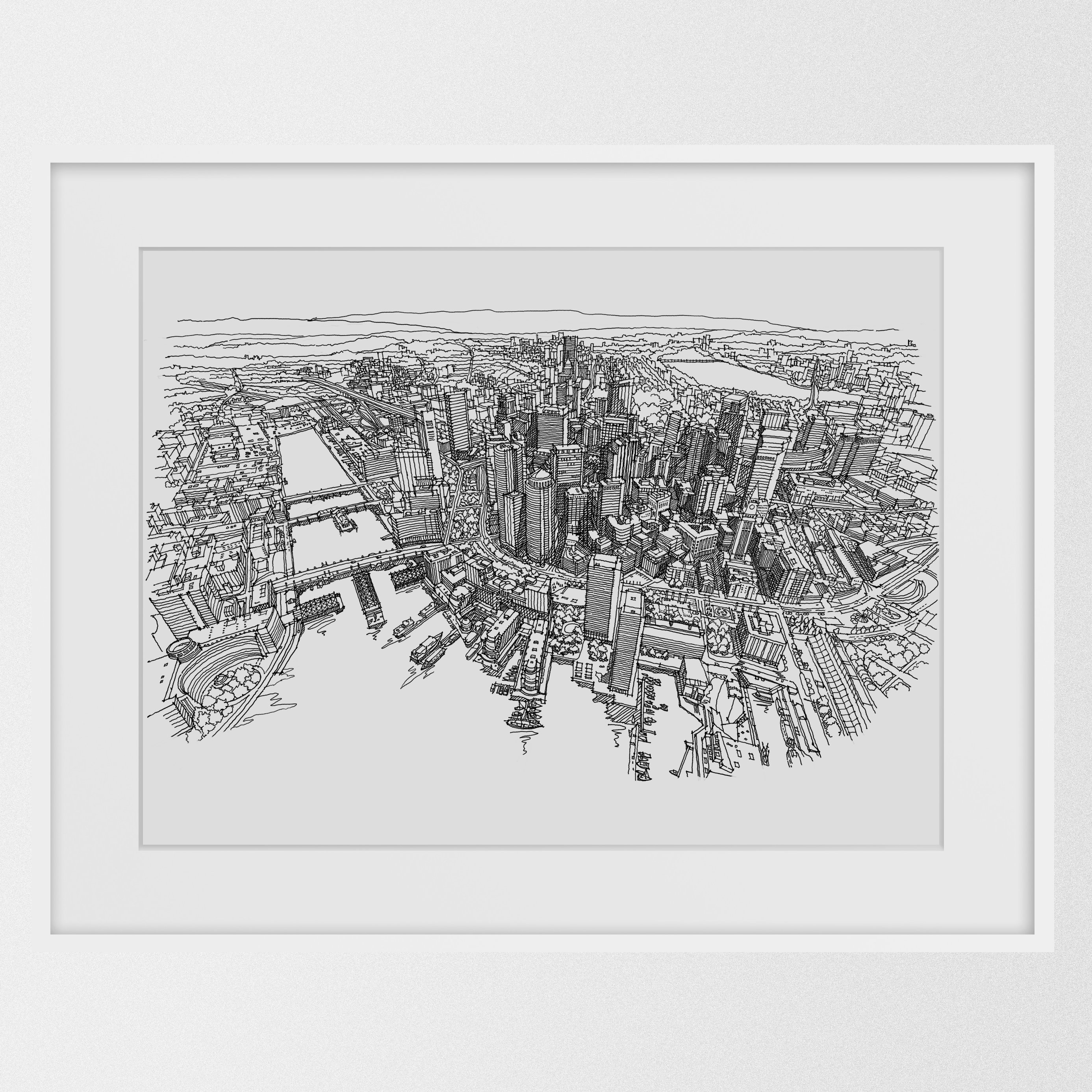 Boston Skyline Print Boston Art Print Boston Skyline Wall | Etsy