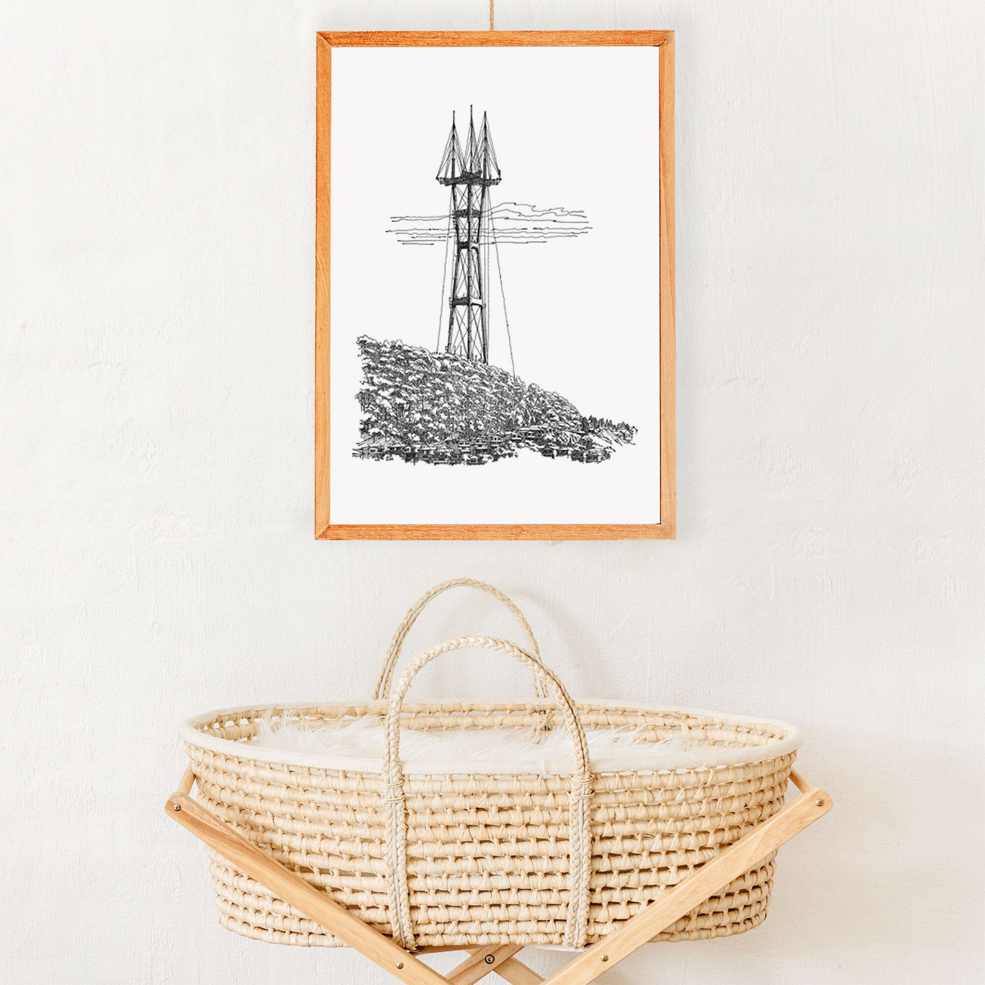 Sutro Tower Print, Black and White San Francisco Art, Unique San ...