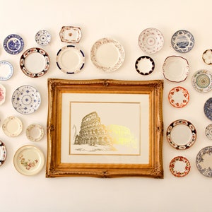 Rome Colosseum Gold Foil Print, Rome Poster, Ancient Rome Original Line ...