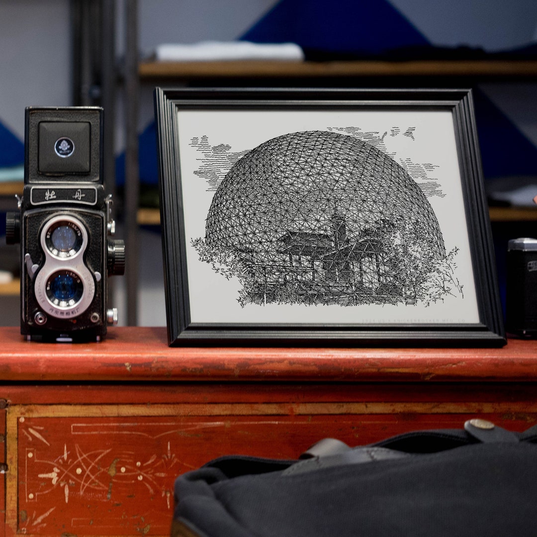 Montreal Print - Biosphere, Original Drawing Illustration Print ...