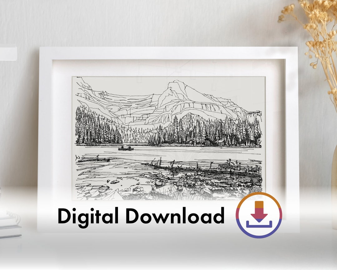 Banff National Park Digital Print, Printable Wall Art, Canada Landscape ...