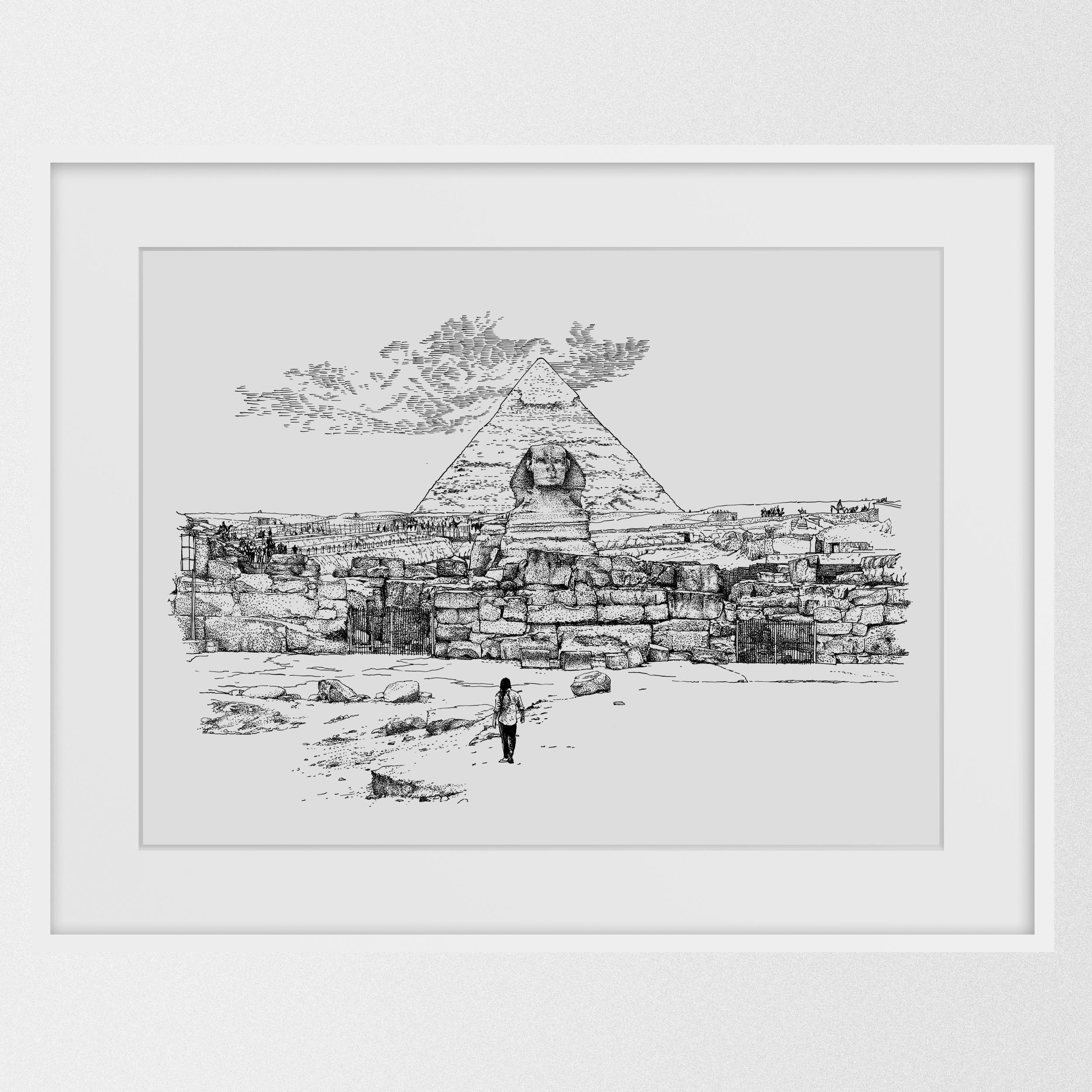 Egyptian Pyramid Sketch