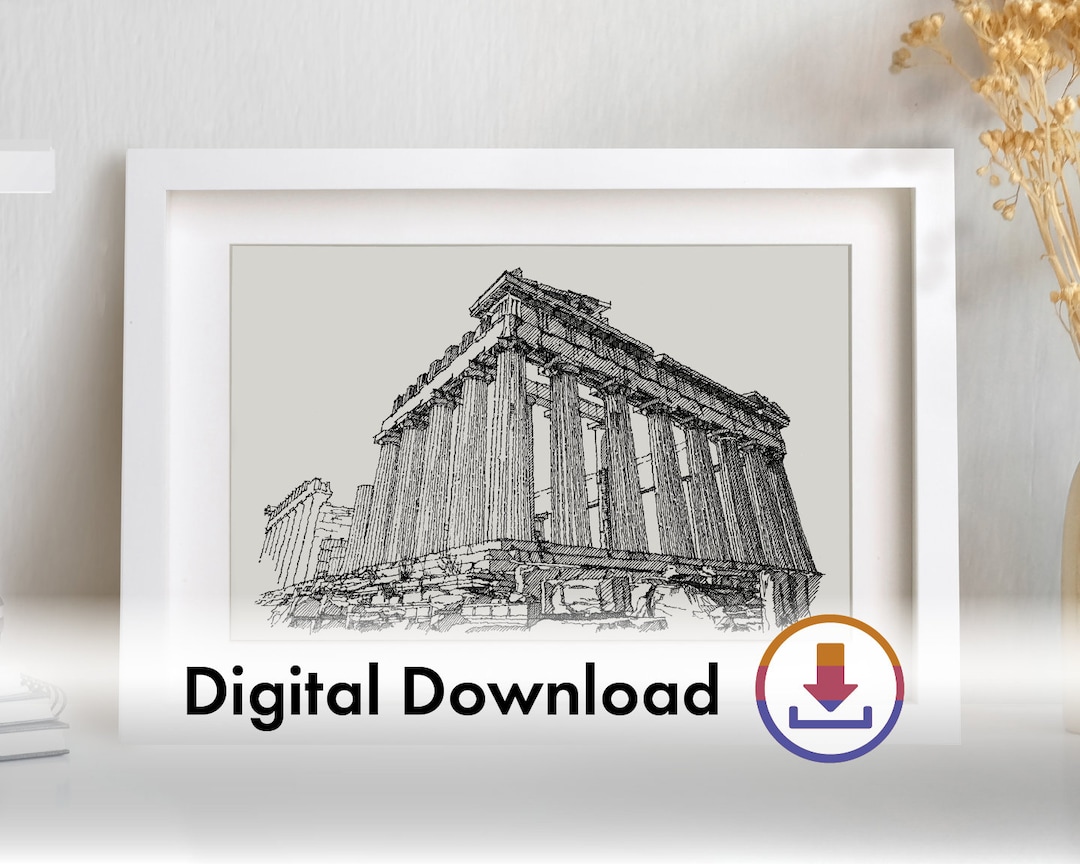 Athens Parthenon Digital Print, Printable Wall Art, Acropolis Print ...