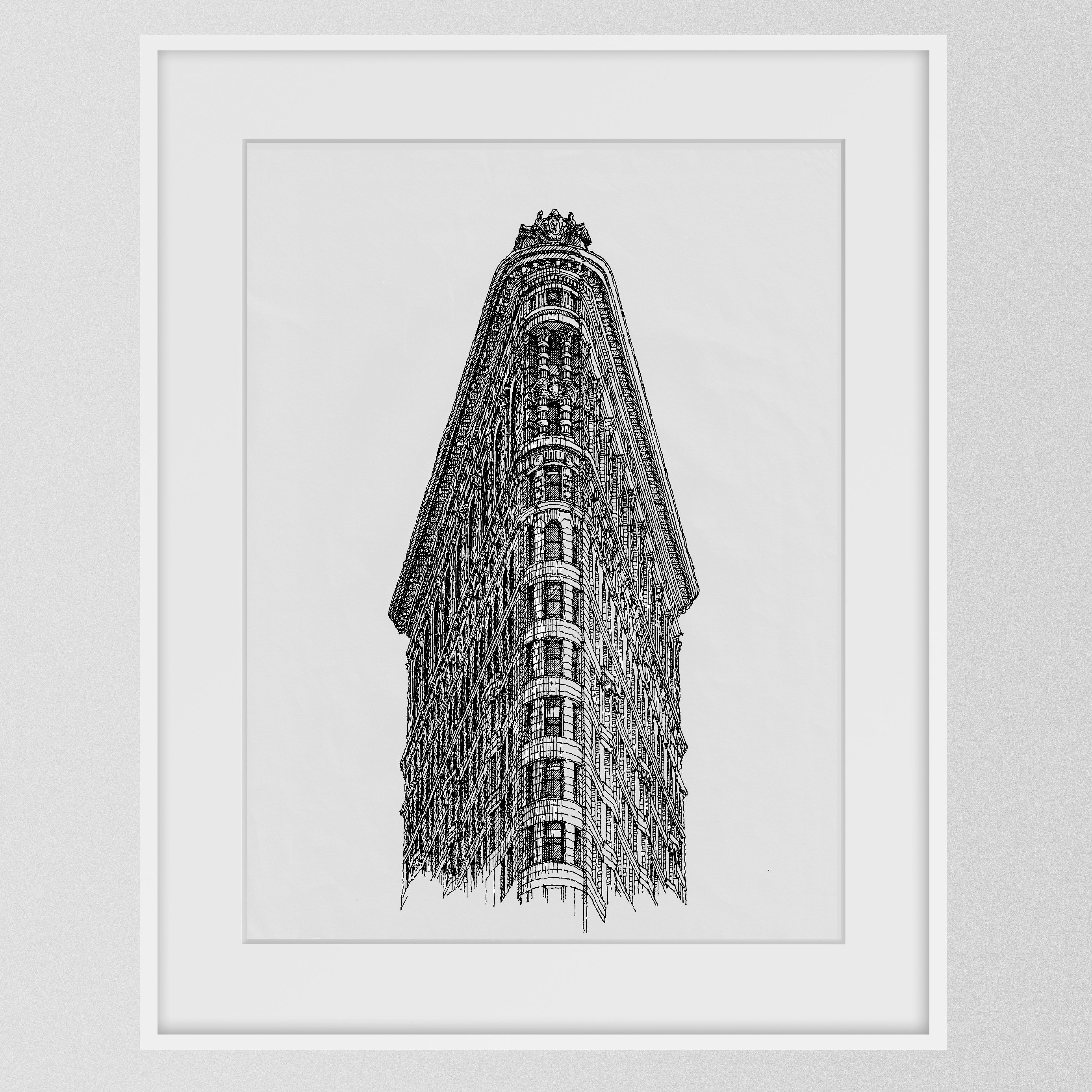 Iconic Flat Iron Building NYC Wall Art, Gold Foil Art Flat Iron Print ...