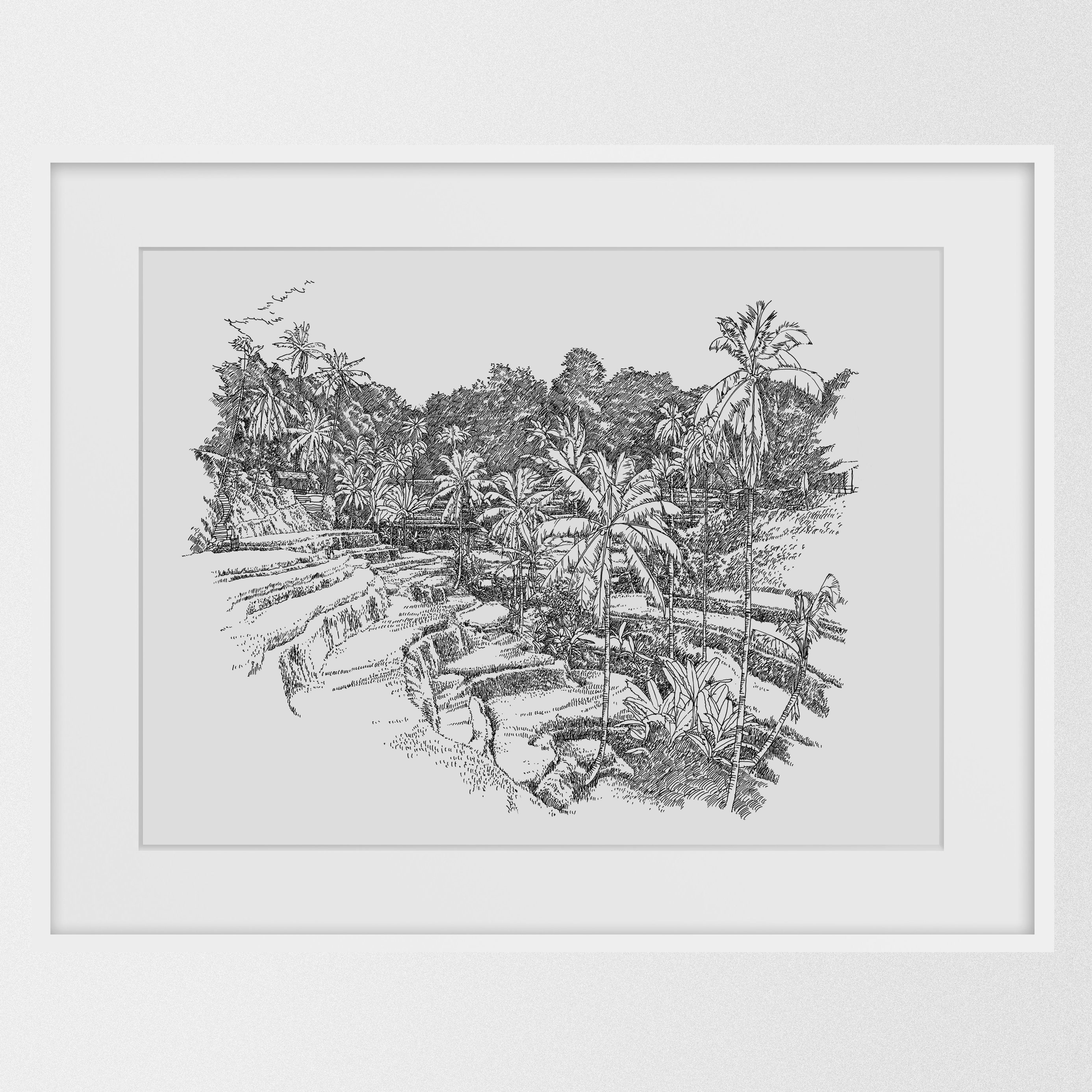 Bali Rice Fields Print Bali Art Tegallalang Rice Fields | Etsy