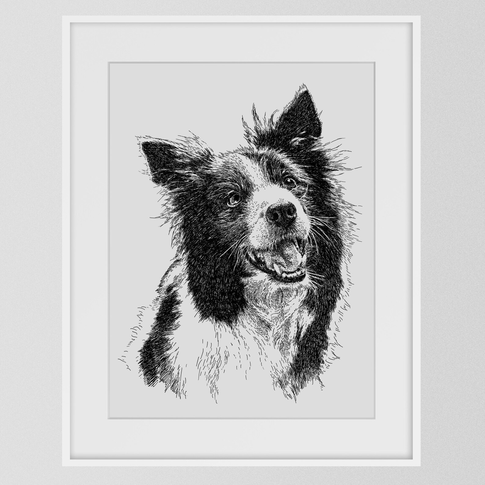 Border Collie Print Boarder Collie Art Dog Lover Gift | Etsy