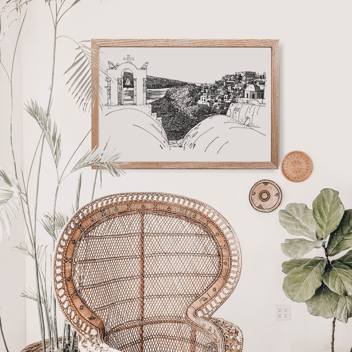 Santorini Wall Art Greek Island Decor Greek Church - Etsy