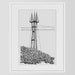 Sutro Tower San Francisco Poster, Original Line Art San Francisco Print ...