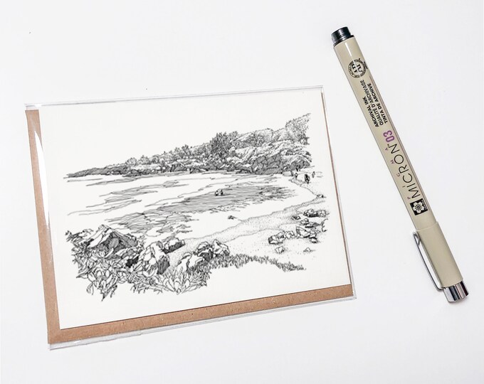 Maui Black Sand Beach Original Drawing Hawaii Maui Beach - Etsy