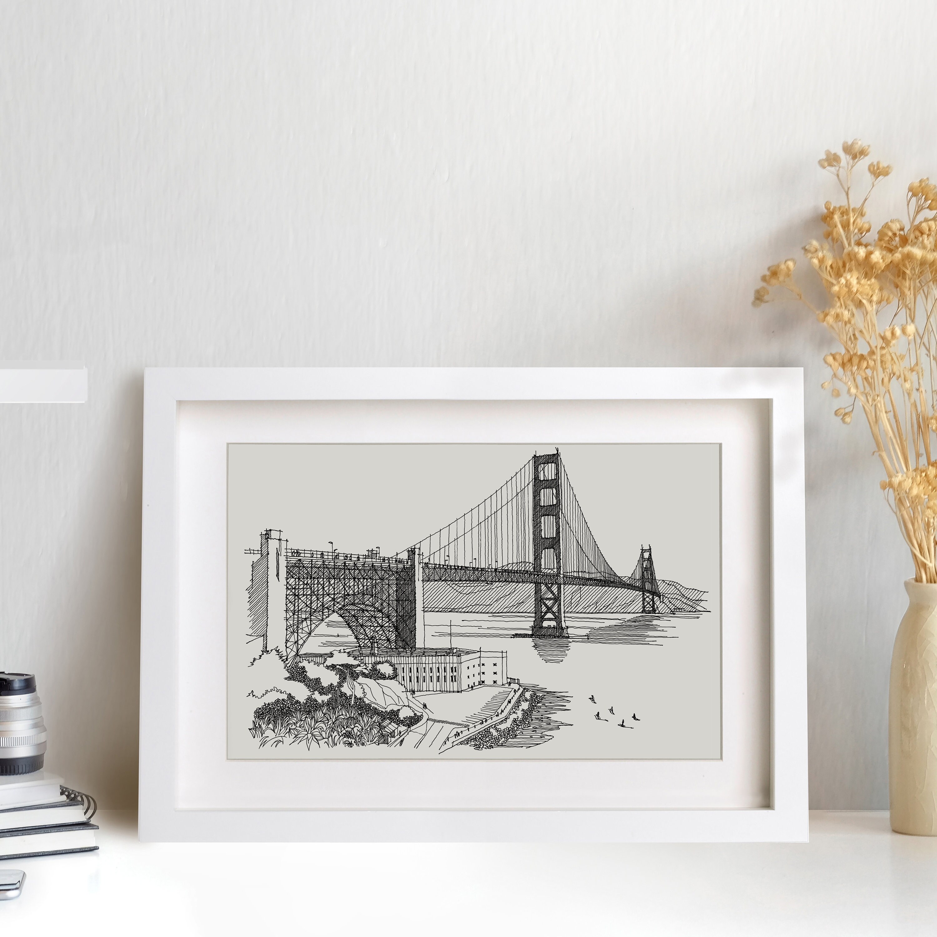 Golden Gate Bridge Print San Francisco Art Iconic Bridge - Etsy