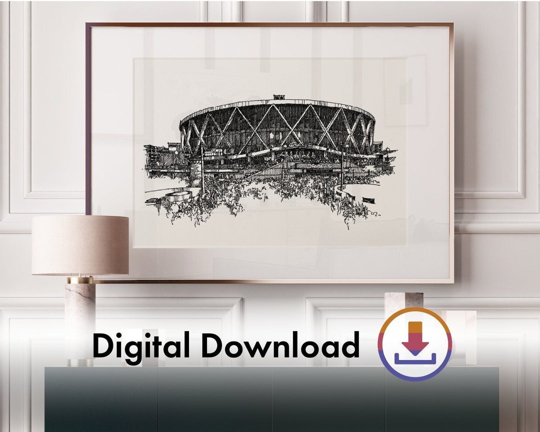 Oracle Arena Digital Print, Printable Wall Art, Golden State Warriors ...