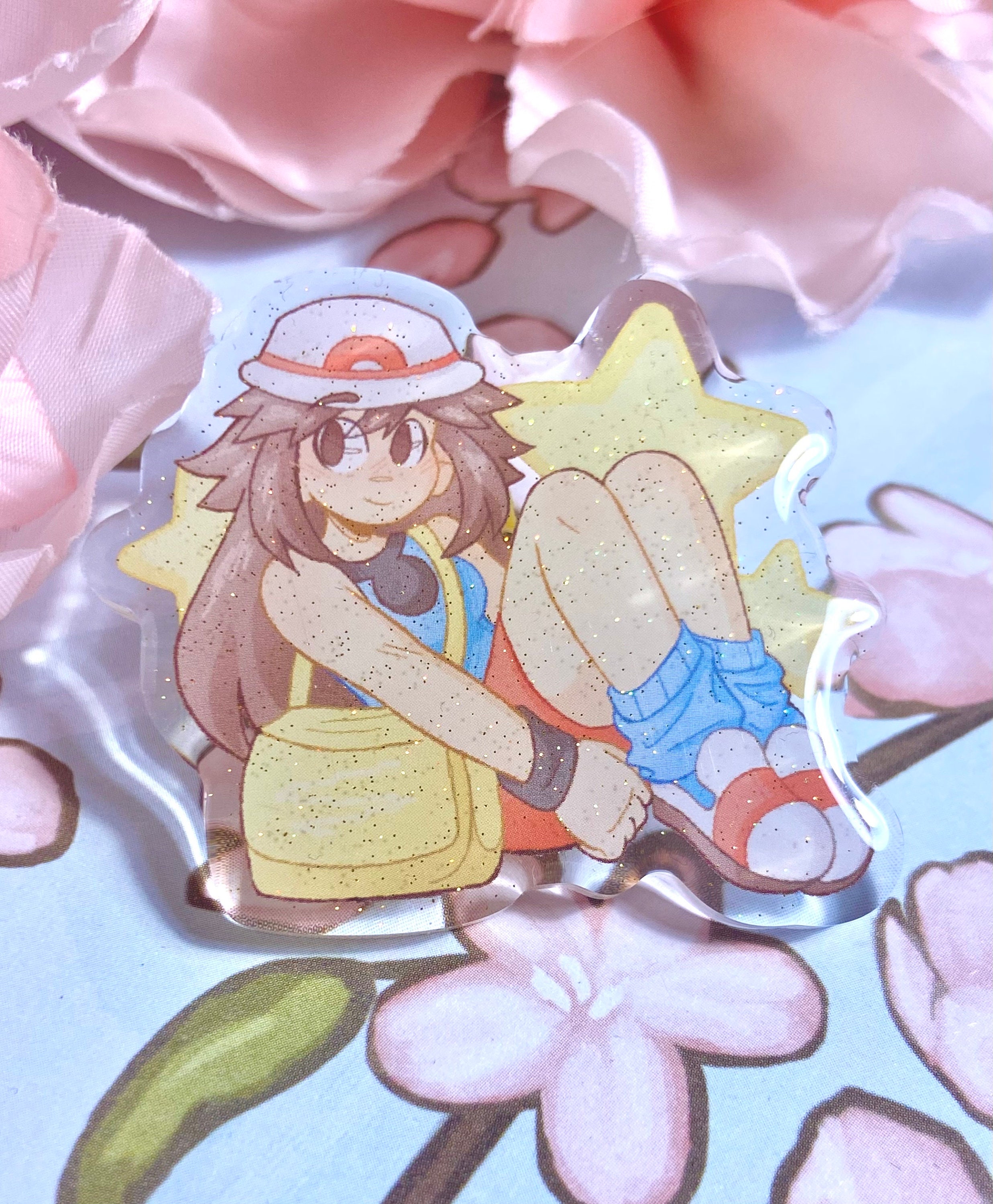 Pokémon Trainer Red Blue Green Glitter Epoxy Pins - Etsy