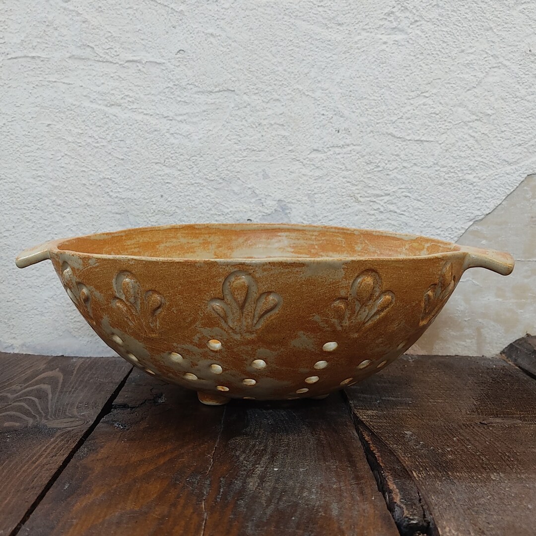 Ceramic Drain Pan, Handmade Stoneware - Etsy