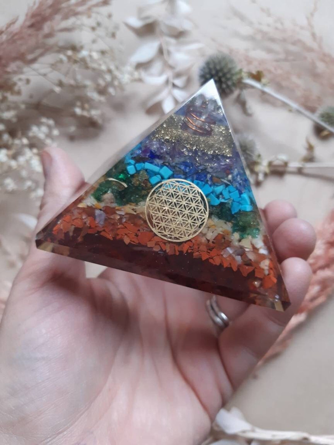 Orgonite Pyramid, Orgone Pyramid, Protective Orgone, Reiki, Feng Shui ...