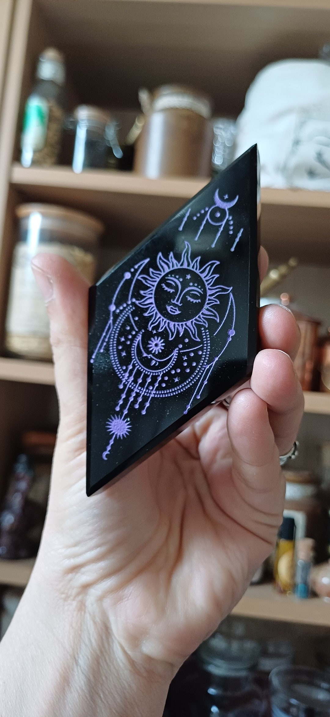 Black Obsidian, Witch Altar Decoration. - Etsy