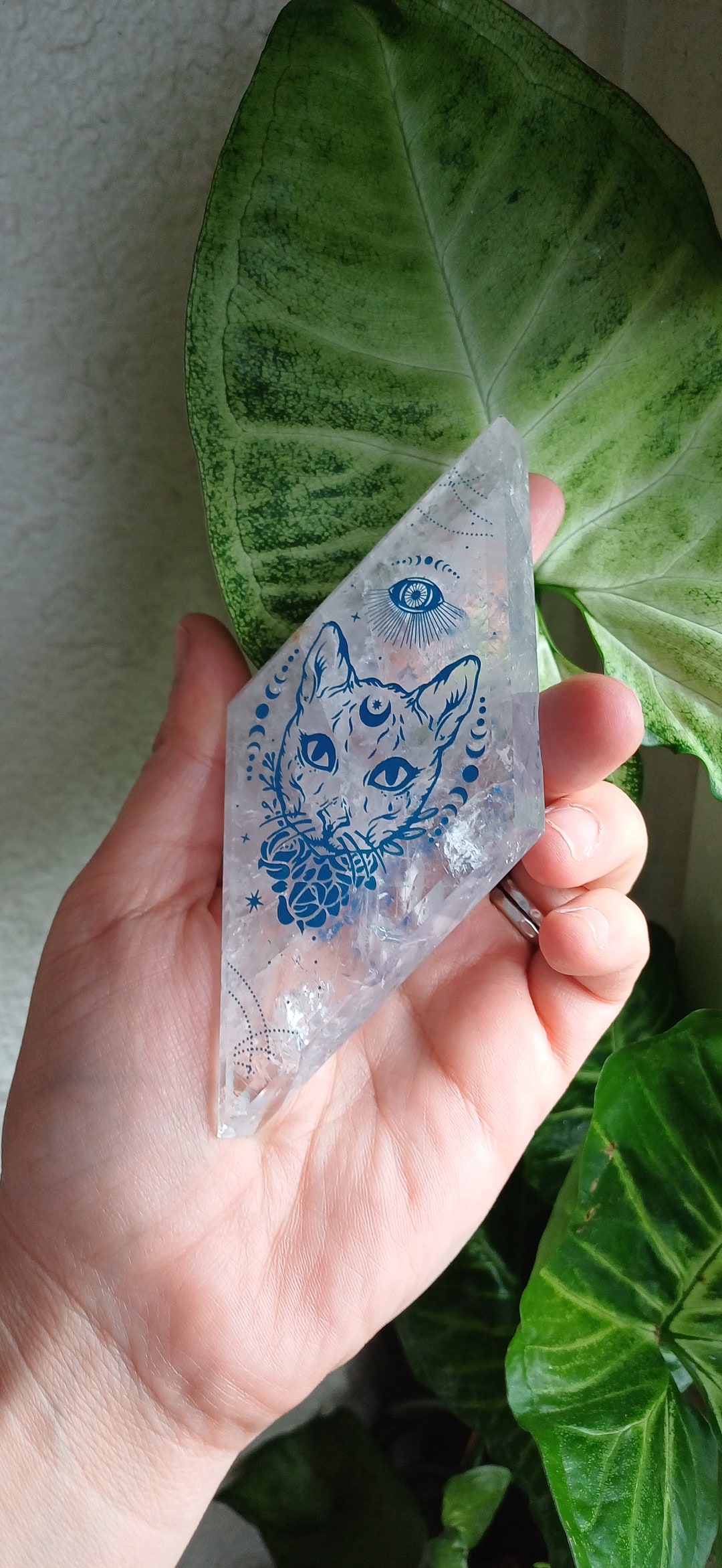 Slice of Rock Crystal, Witch Decoration, Esoteric and Spiritual Altar ...