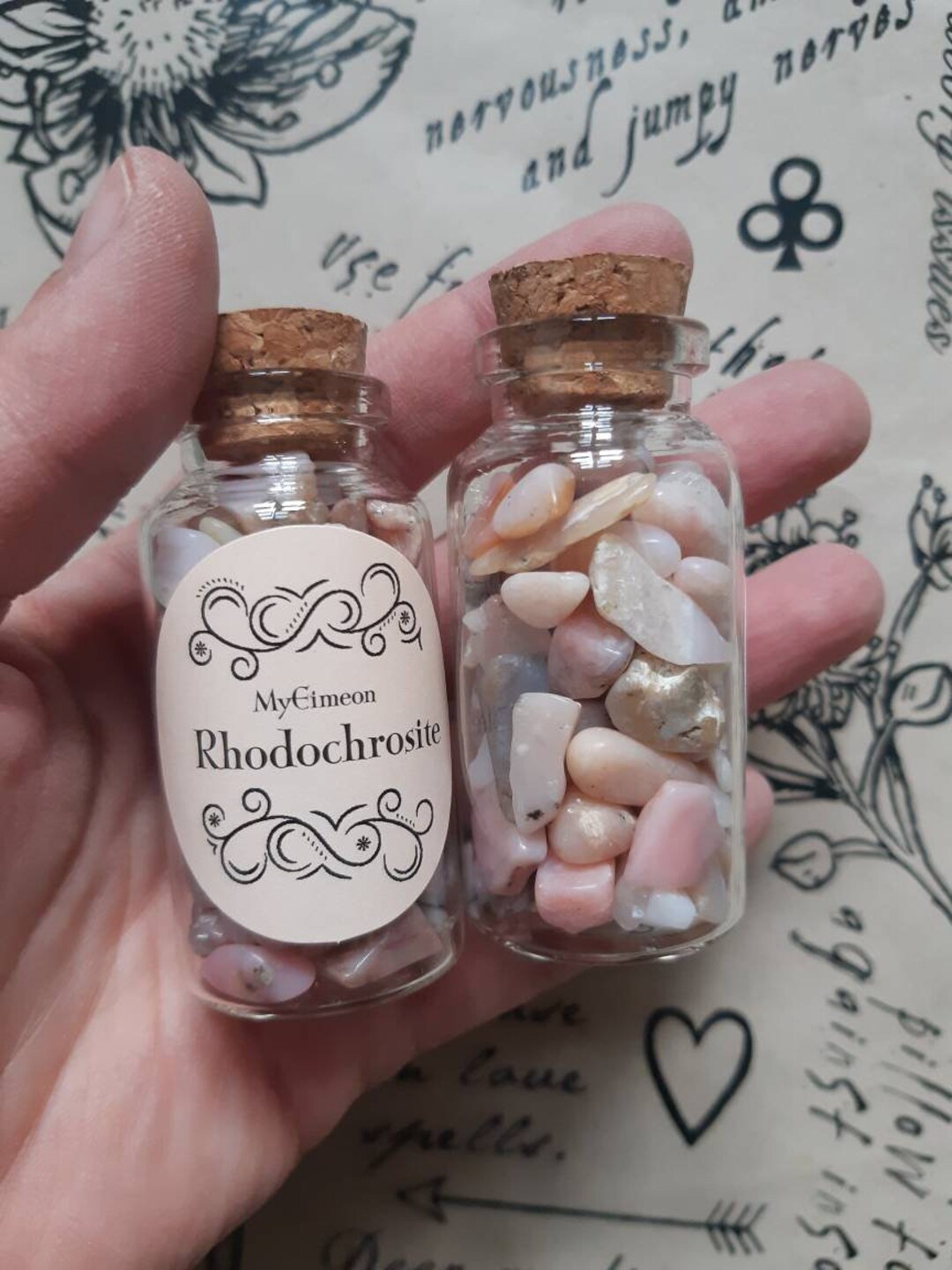 MINERALS FLASK, Mineral Vials for Ritual, Apothecary Vial, Vial for ...