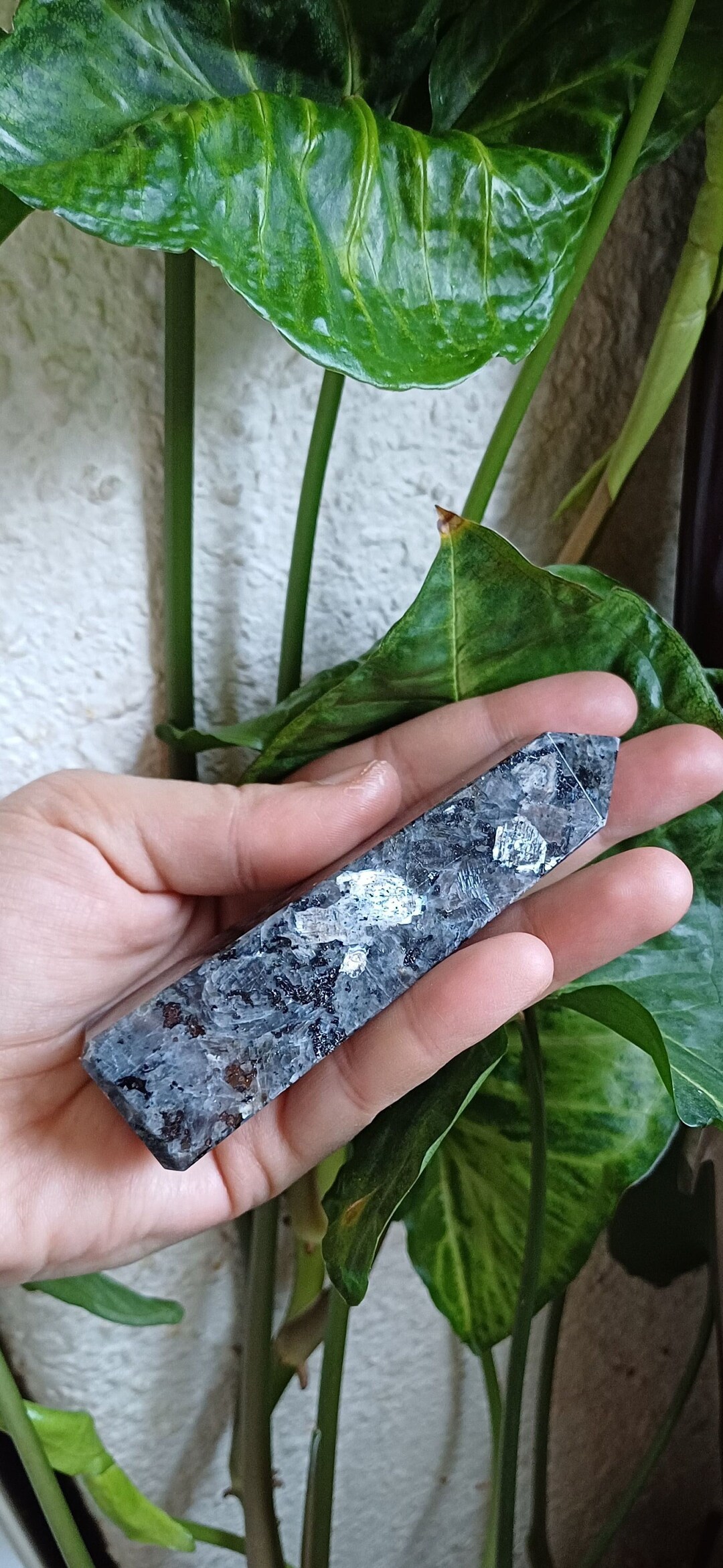 LARVIKITE Pointe Pour Lithothérapie , Reiki, Chakra , Soin énergétique ...