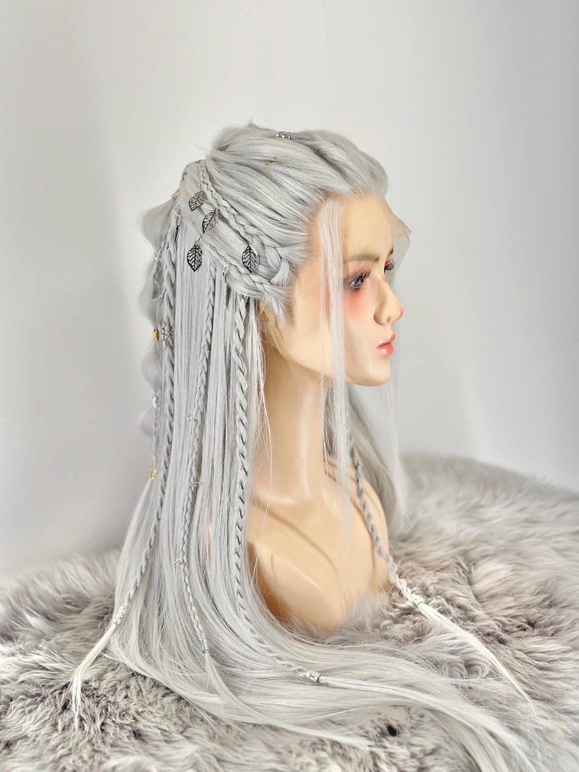 Silver Elven Fairy Lacefront Fantasy Wig - Etsy