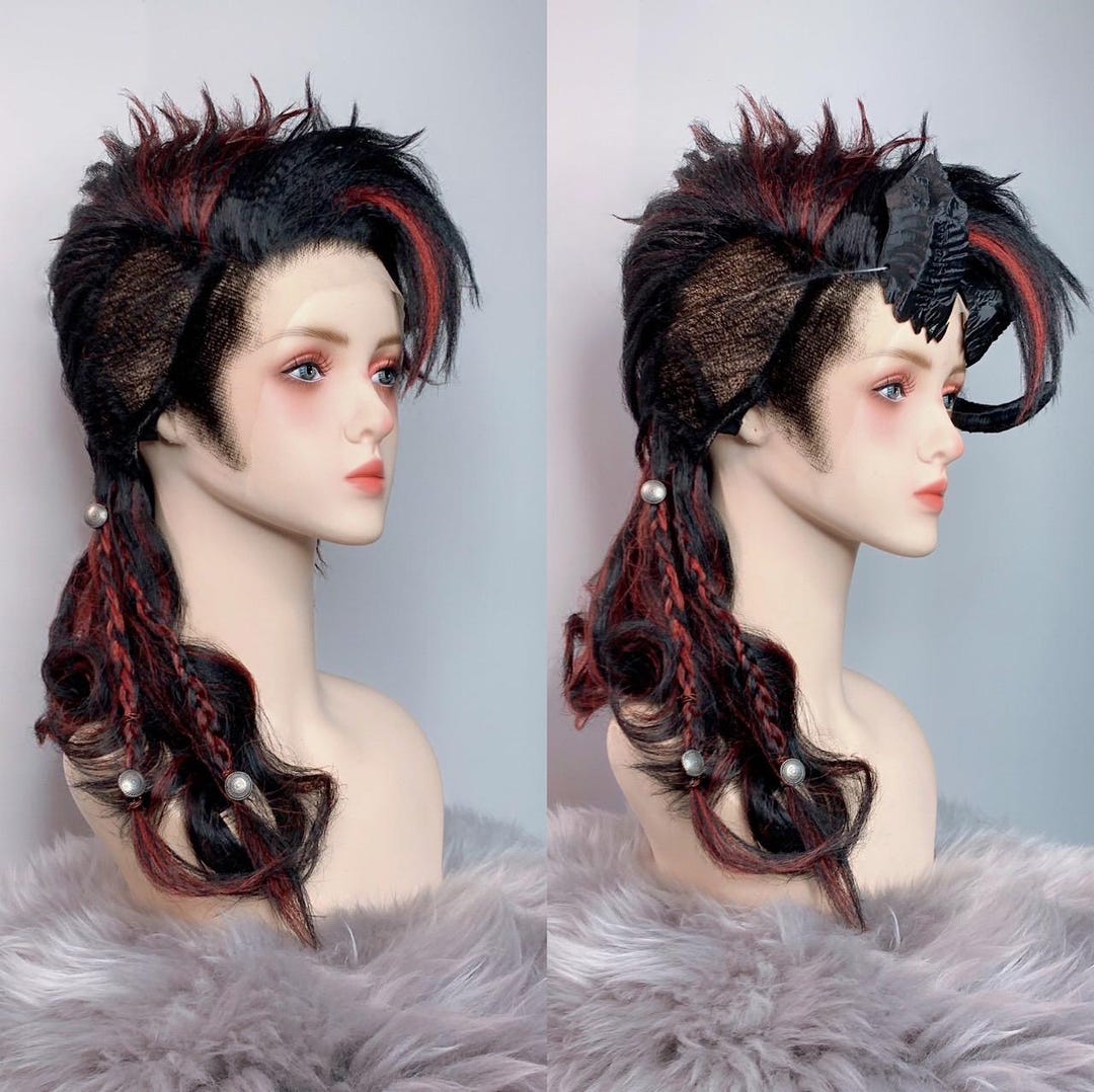 Karlach Lacefront Cosplay Wig W/ Shaved Side - Etsy