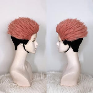 Sukuna Wig Short Spikey Pink Rose - Etsy