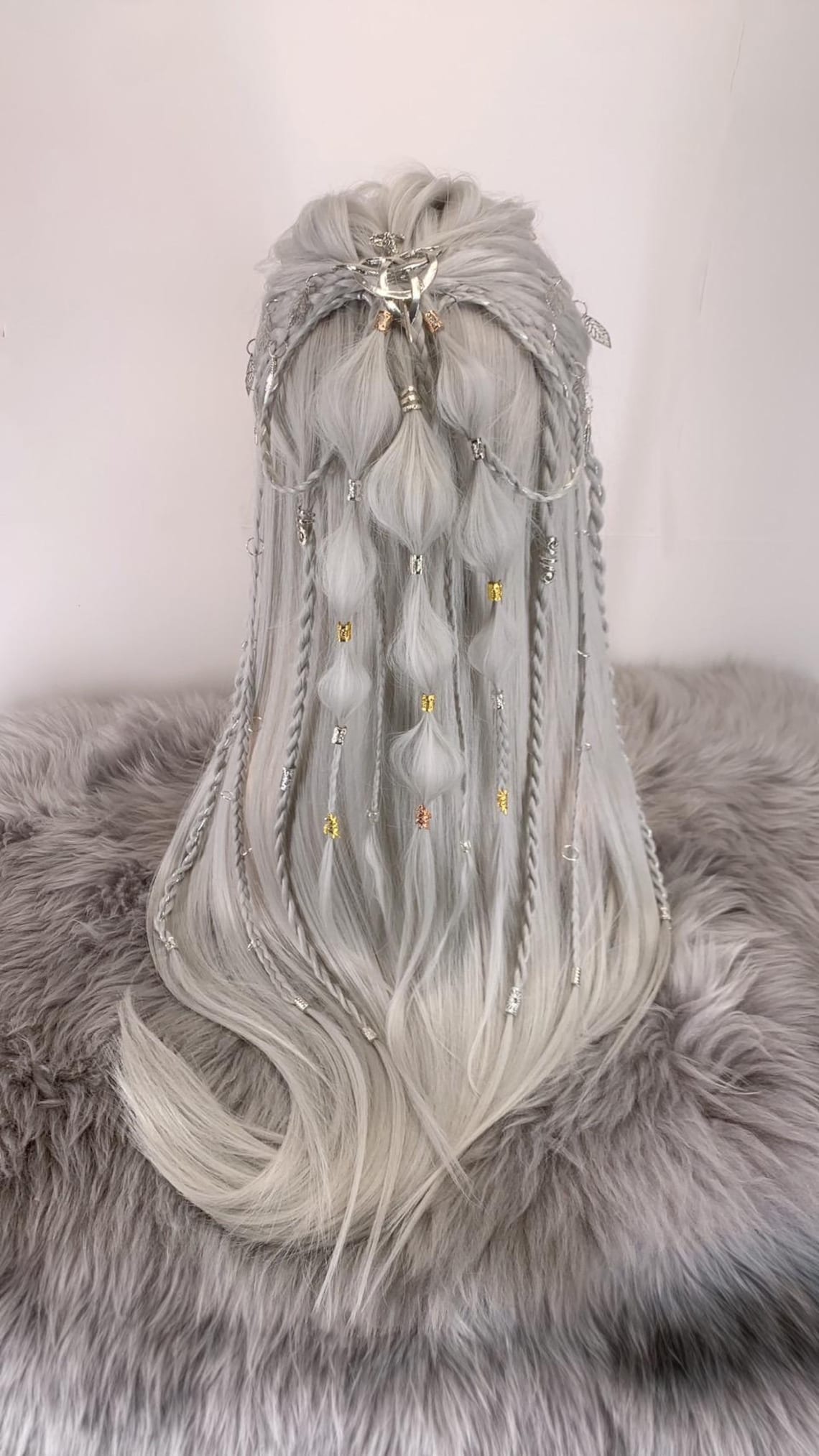 Silver Elven Fairy Lacefront Fantasy Wig - Etsy