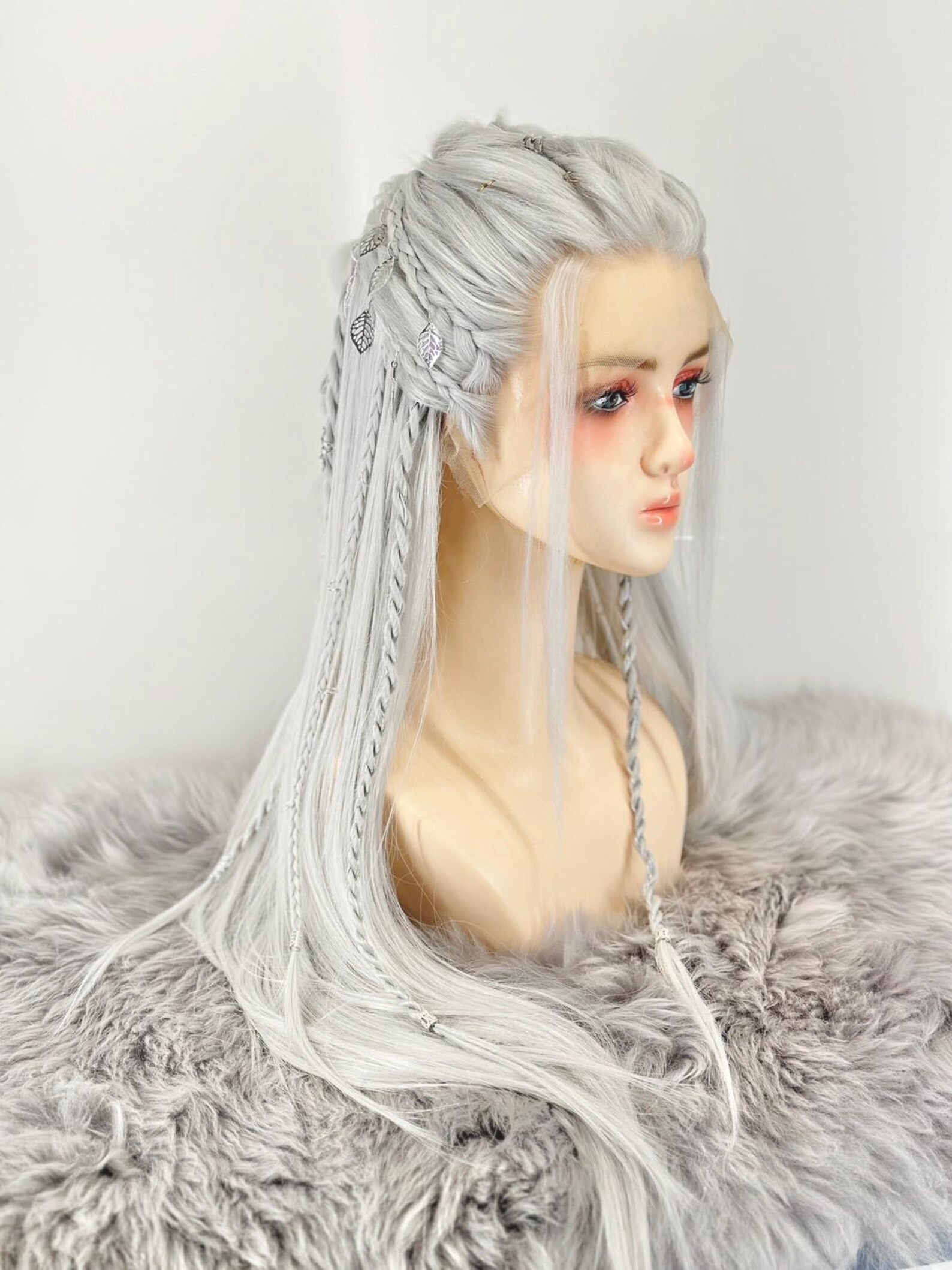 Silver Elven Fairy Lacefront Fantasy Wig - Etsy