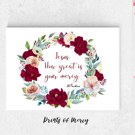 Jesus How Great Divine Mercy quote Catholic quote Catholic | Etsy