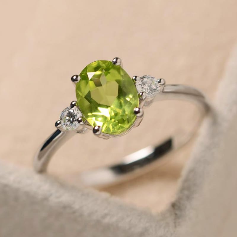 Peridot Ring - Etsy