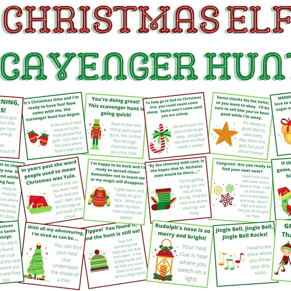 Christmas Scavenger Hunt - Etsy