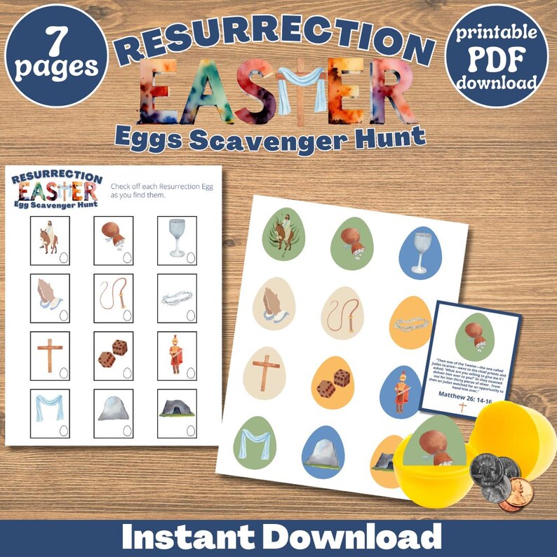 Resurrection Eggs Easter Download With Scavenger Hunt - Christ Centered ...