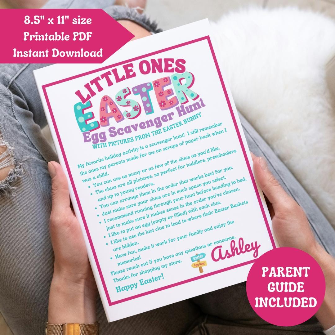 Young Kids Picture Easter Egg Scavenger Hunt - Treasure Hunt for Little ...