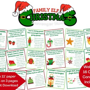 Christmas Elf Scavenger Hunt: Holiday Activity Game (PDF Download) - Etsy