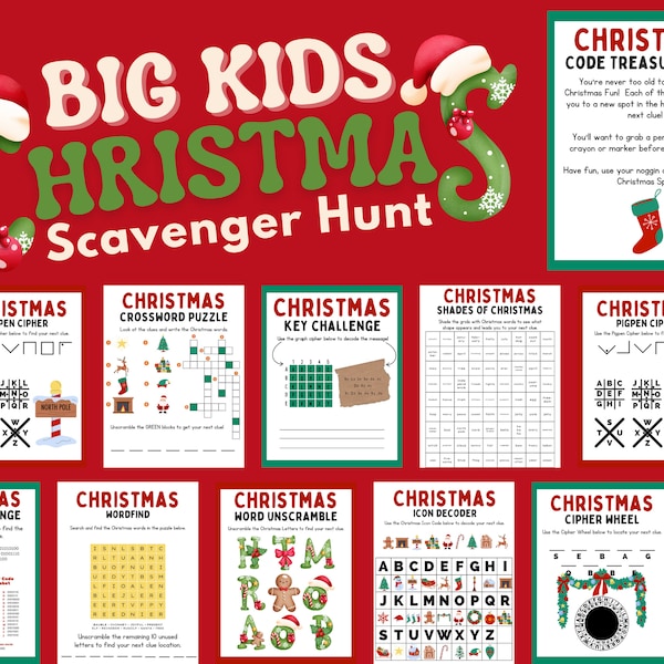 Christmas Scavenger Hunt - Etsy