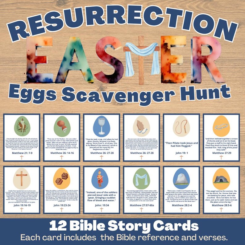 Resurrection Eggs Easter Download With Scavenger Hunt - Christ Centered ...