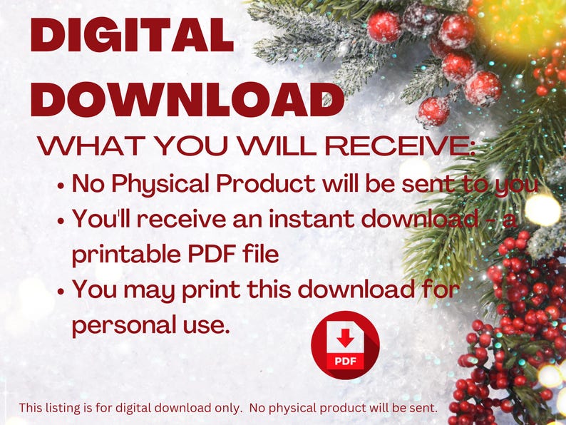 Christmas Elf Scavenger Hunt: Holiday Activity Game (PDF Download) - Etsy