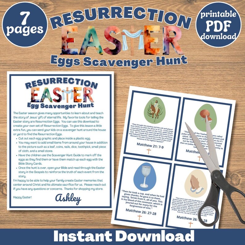 Resurrection Eggs Easter Download With Scavenger Hunt - Christ Centered ...
