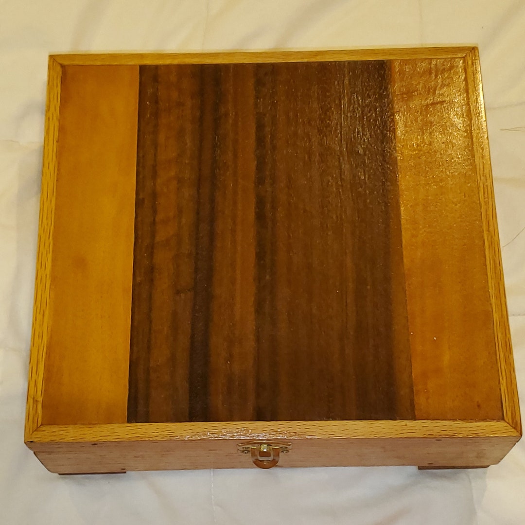 Momento Box, Keepsakes, Red Oak (cards, Dice, Jewelry), Vintage - Etsy