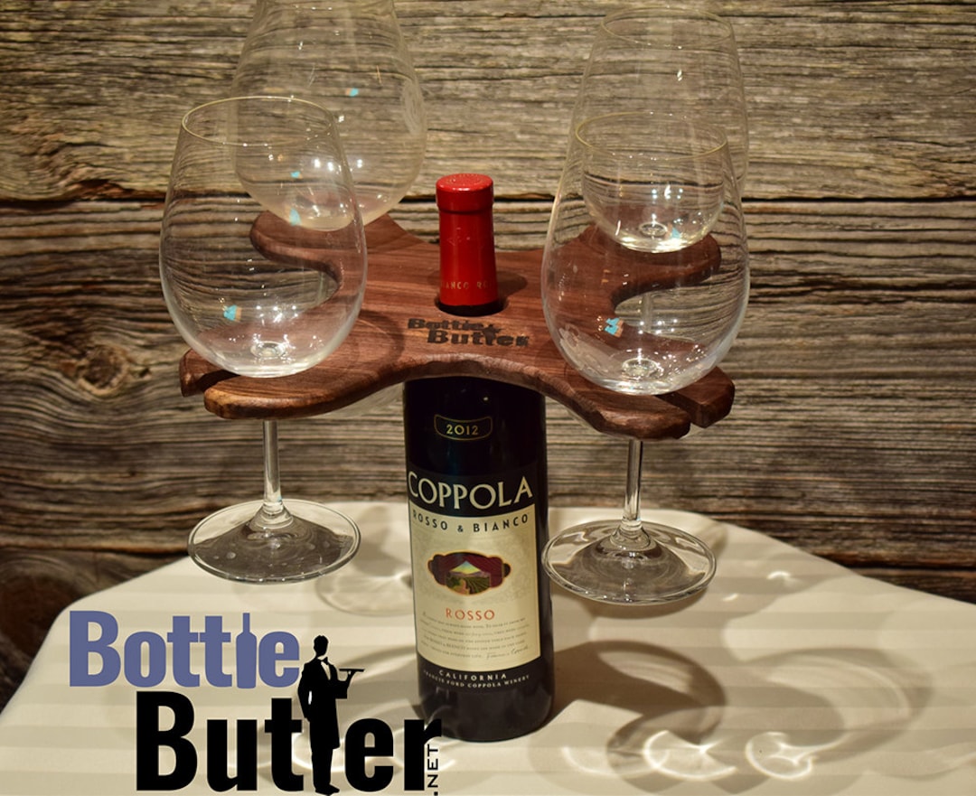 Wine Bottle Butler Dark Walnut - Etsy