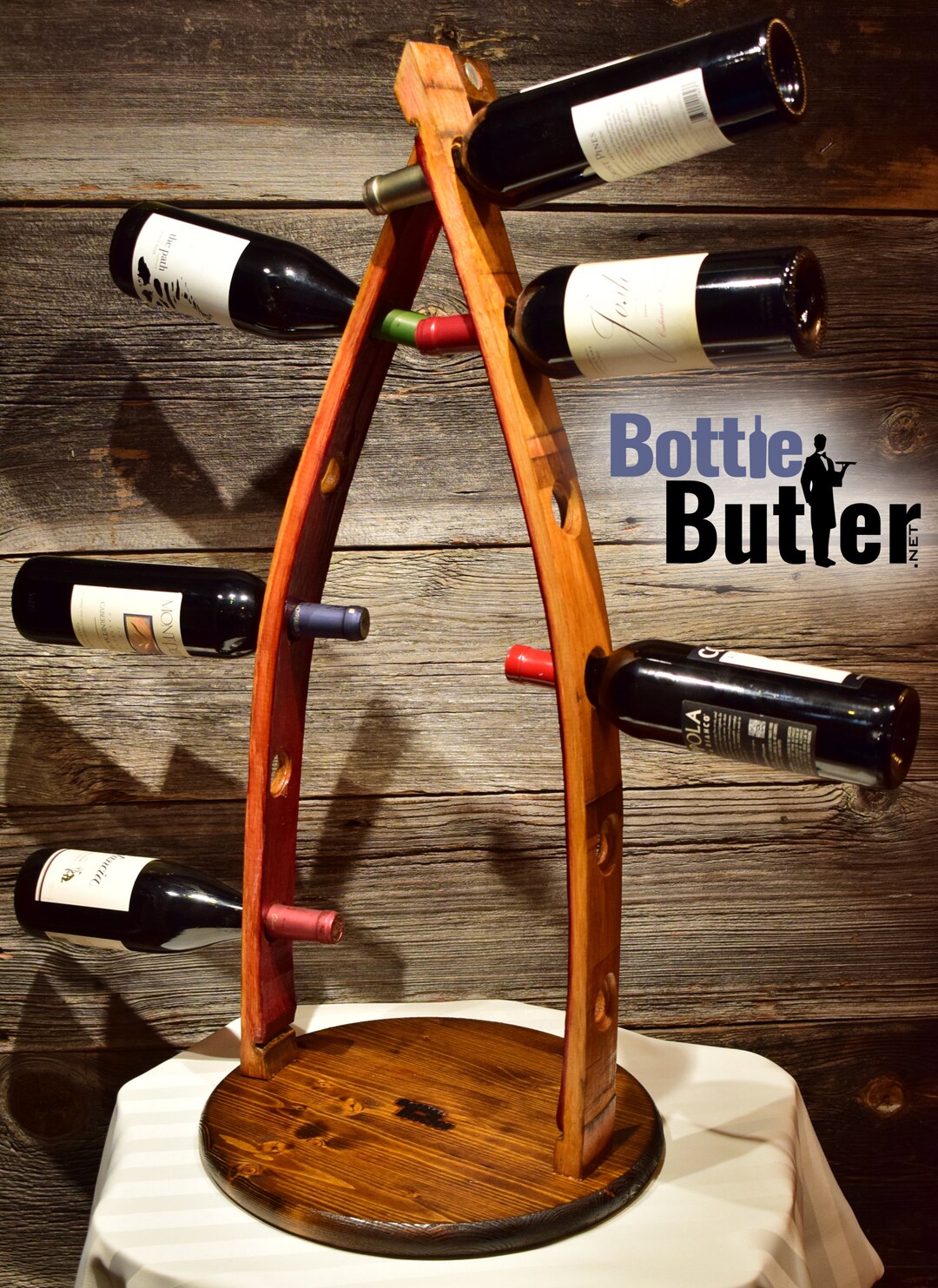 Wine Barrel Stave Wine Rack 13 Plus Bottles - Etsy